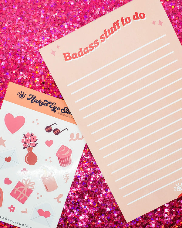 Badass Things to Do Notepad - Naked Eye Studio